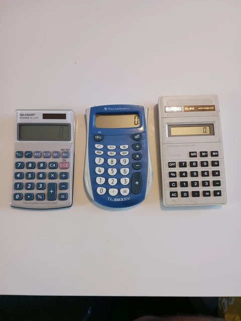 VINTAGE CALCULATOR JOBLOT Bundle Casio , Sharp , Texas Instruments All ...