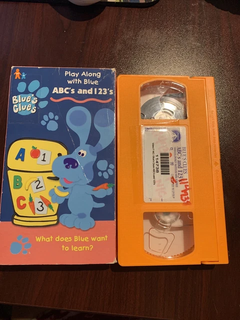 NICK JR BLUE’S Clues ABC’s and 123’s VHS 1999 Nick Jr Play Along with ...