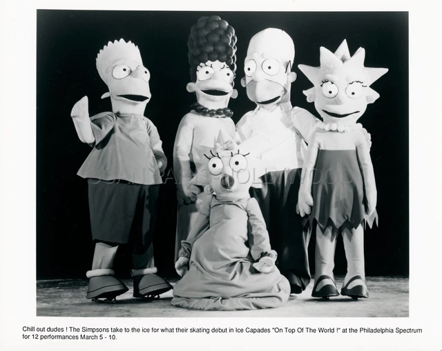 THE SIMPSONS MARGE Bart Homer Maggie Lisa Simpson 1990 Vintage Photo ...