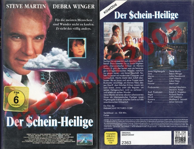 VHS DER SCHEIN-HEILIGE (1992) Steve Martin Debra Winger Liam Neeson ...