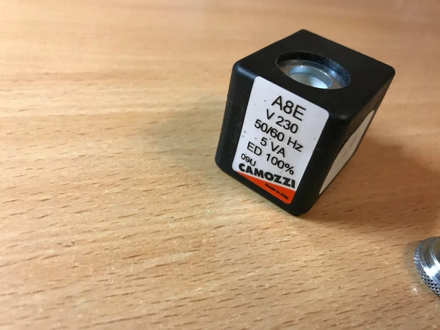 CAMOZZI A8E PNEUMATIC SOLENOID COIL FORM A 230V 50/60Hz 5VA ED100% 09U ...