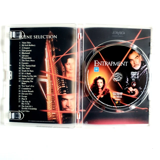 ENTRAPMENT DVD 1999 Heist Thriller, Catherine Zeta-Jones, Sean Connery ...