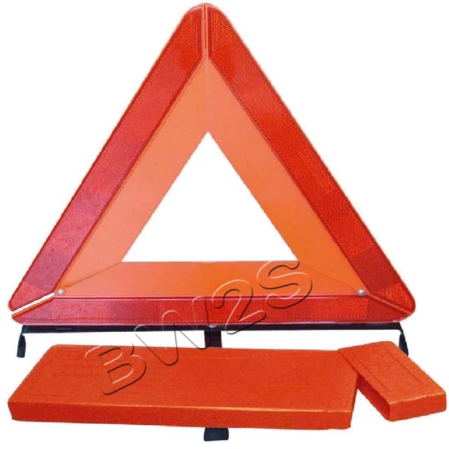WARNING TRIANGLE EMERGENCY Breakdown Foldable Sign Hazard Eu Reflective ...