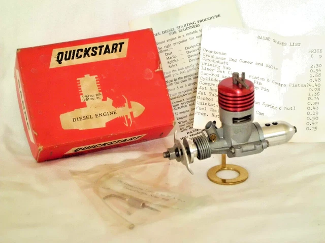 VINTAGE, NEW-IN-BOX, DC "SABRE" 1.5cc, DIESEL MODEL ENGINE £47.00 ...