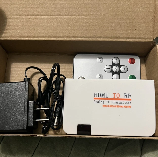 RF MODULATOR HDMI Coax Adapter VHF HD Digital Video Input Converter for ...