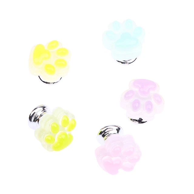 GLOW-IN-THE-DARK CAT CLAW Flush Home Toilet Push Buttons For Bathroom ...