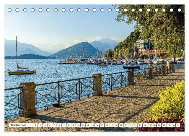 LAGO MAGGIORE - Traumorte am See (Tischkalender 2026 DIN A5 quer ...