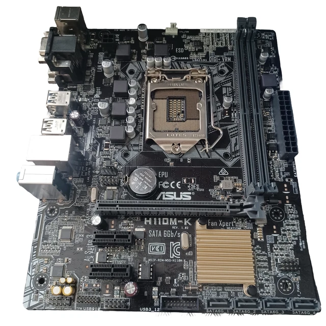 ASUS H110M-K MICRO-ATX Motherboard DDR4 LGA1151 £29.99 - PicClick UK