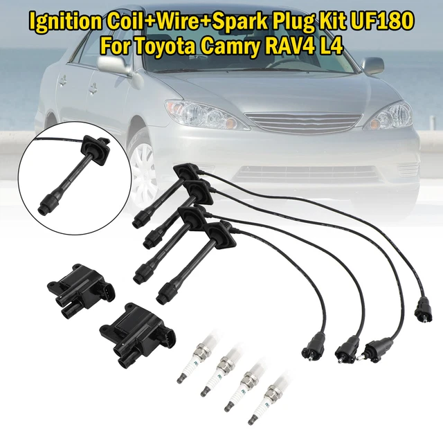IGNITION COIL+WIRE+SPARK PLUG Kit UF180 For Toyota Camry RAV4 L4 B2 ...