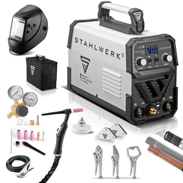 WELDING SET: WELDER STAHLWERK DC TIG 200 ST IGBT welding machine ...