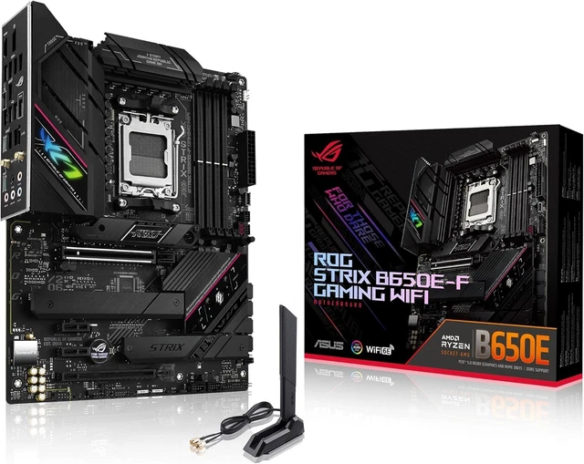 ASUS ROG STRIX B650E-E Gaming WiFi AMD Ryzen AM5 ATX motherboard, 16 ...