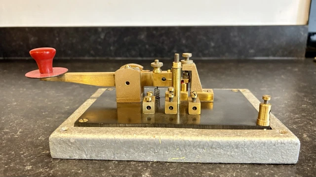 VINTAGE MARCONI INTERNATIONAL Marine Morse Code Key Telegraph Key Morse ...