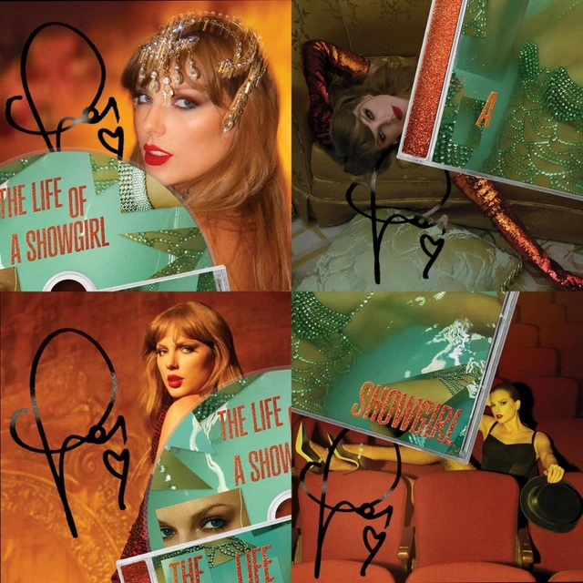 TAYLOR SWIFT - The Life of a Showgirl CD + Hand Signed Photo 1/2/3/4 £ ...