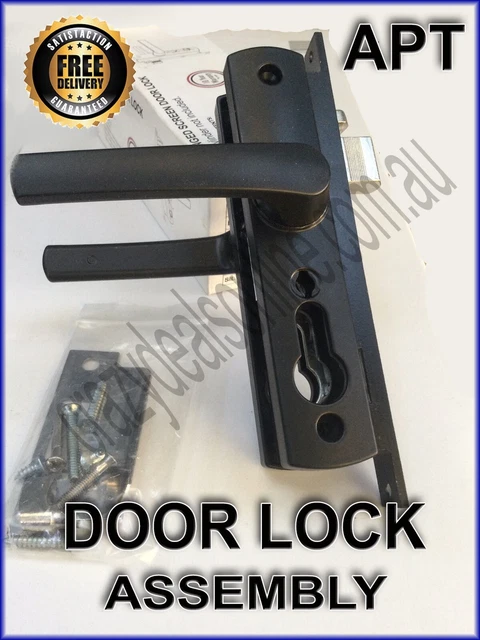 APT SECURITY SCREEN Hinged Door Lock Assembly BLACK $49.50 - PicClick AU