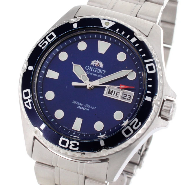 ORIENT RAY II Blue Diver Wr-200M Automatik Manufakturwerk Day&Date ...