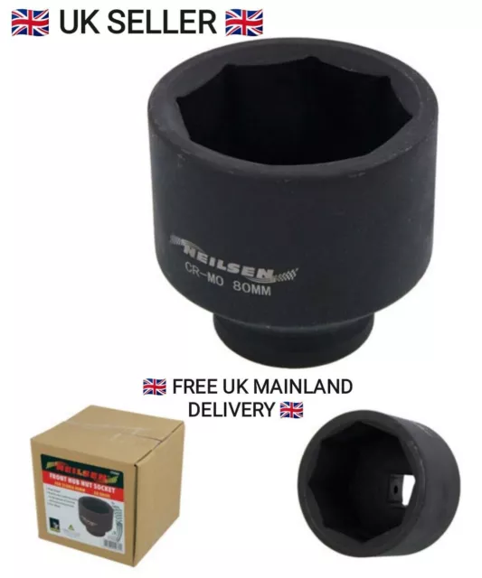SCANIA FRONT HUB AXLE NUT SOCKET FOR SCANIA 80MM 1" SQ Drive HGV TRUCK ...