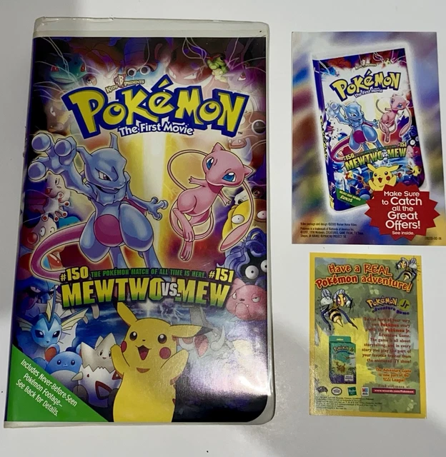 POKÉMON THE FIRST Movie: Mewtwo vs Mew (VHS, 2000, Clamshell) Pikachu £ ...