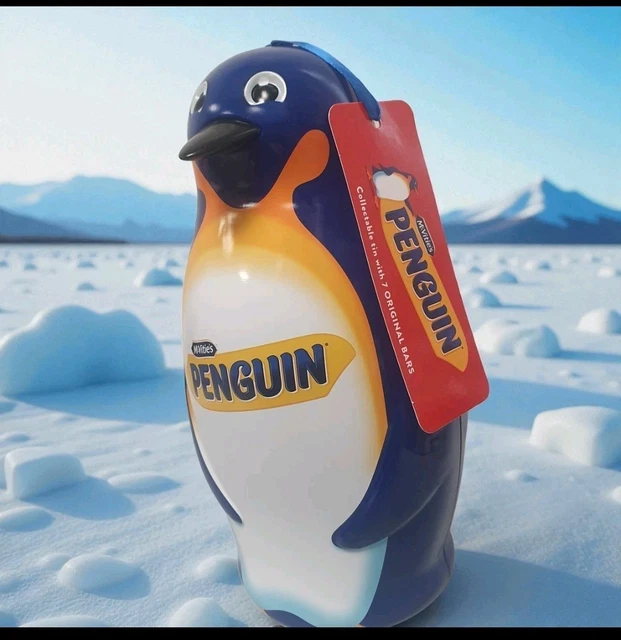 COLLECTABLE MCVITIES PENGUIN Shaped Biscuit Bar Gift Tin & 7 Bars Treat ...