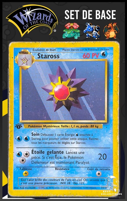 CARTE POKÉMON STAROSS 64/102 Edition 1 Ed 1 Set De Base Wizards FR 2 EUR 8,99 - PicClick FR