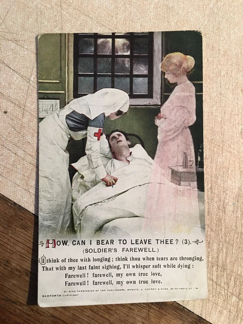 VINTAGE POSTCARD BAMFORTH WW1 Songs Series Soldiers Farewell War Army £ ...