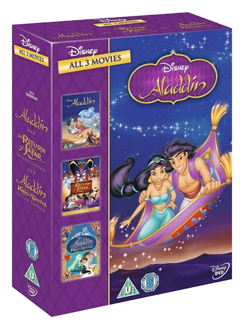 ALADDIN TRILOGY WALT Disney DVD Return Jafar King Of Thieve New alladin ...