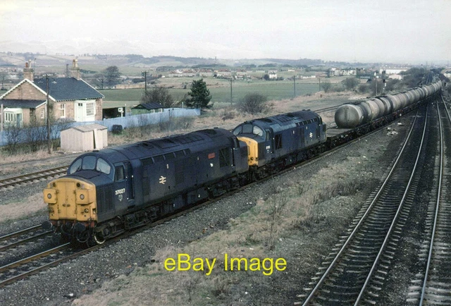 PHOTO RAILWAY 6X4 Class 37 37027 and 155 Oil Train at Greenhill Lower ...