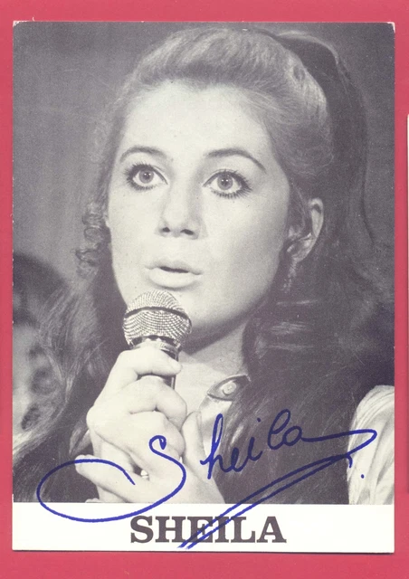 SHEILA AUTOGRAPH= VINTAGE photo with great star singer size 9x12 cm EUR ...