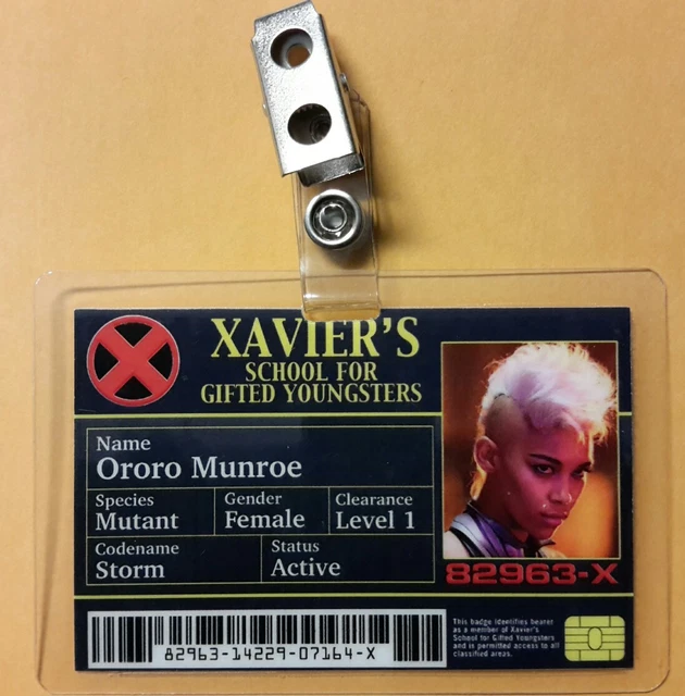 INSIGNE D'IDENTIFICATION X homme - Xavier's School Ororo Munroe Storm ...