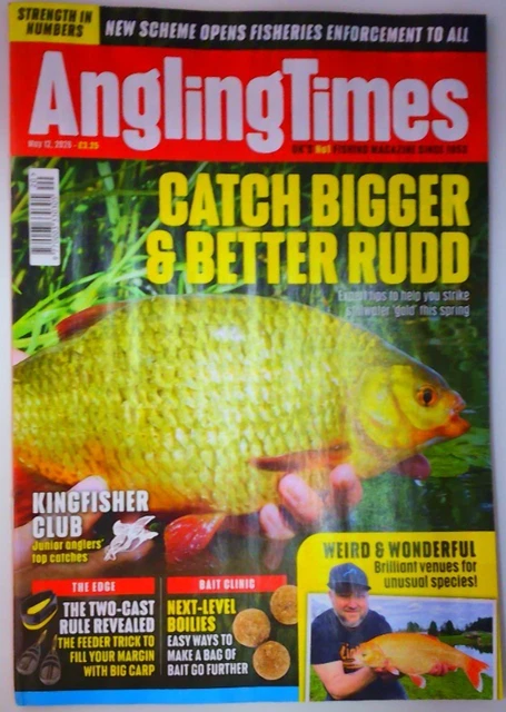 ANGLING TIMES MAGAZINE 12 Mai 2026 Pêche Rudd & Junior Anglers EUR 9,68 ...