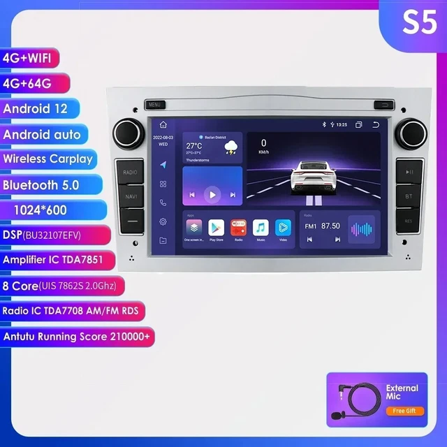 4G 8 CORE Android GPS Autoradio DAB Carplay Opel Corsa C/D Zafira B ...