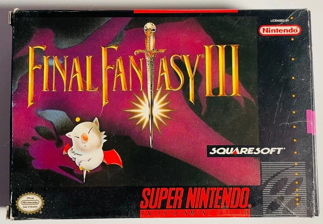 FINAL FANTASY III (Nintendo SNES, 1994) BOX MAP INSERT ONLY - GAME NOT ...