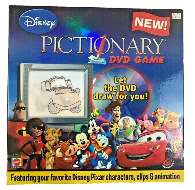 DISNEY PIXAR PICTIONARY for Kids 2007 DVD Drawing Game, COMPLETE w ...