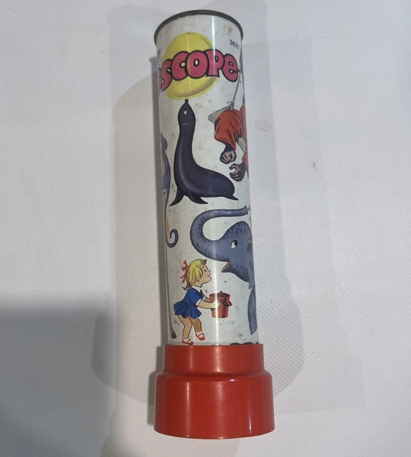 VINTAGE 1960S TOY Zooscope Kaleidoscope Green Monk Combex Made in UK ...