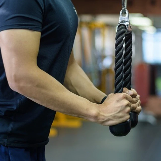 TRICEPS CABLE PULL Down Cord Heavy Duty Tension Rod Exercise Pulley ...