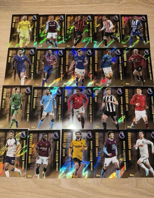 TOPPS PREMIER LEAGUE 2026 Classic Limited Edition Full Set 20 Cards ...
