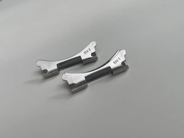 ROLEX COPPIA DI FINALI 558b TERMINALI COPRI ANSA / END LINKS 20 mm #A68 ...