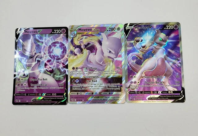 POKÉMON TCG MEWTWO VSTAR, Mewtwo V, and Mewtwo V Black Star Promo EUR 1 ...
