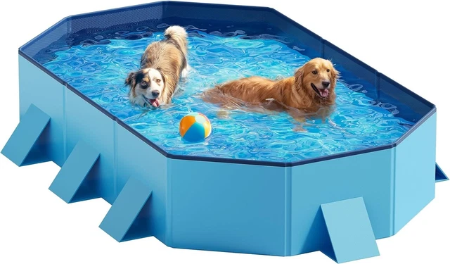 EXTRA LARGE DOG Kids Paddling Pool Rectangle Puncture-proof 71x39x12 ...
