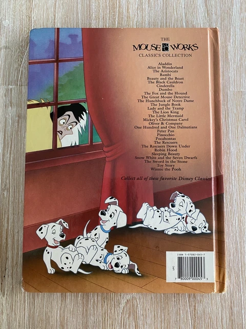 VINTAGE DISNEY 101 Dalmatians Storybook Mouse Works Big Hardcover Book ...