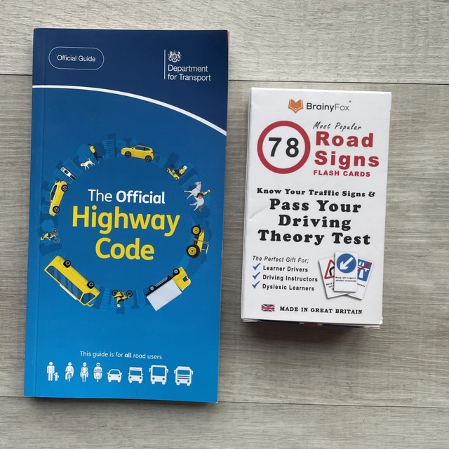 UK DRIVING THEORY Test Kit - The Highway Code Book And UK 78 Road Signs ...