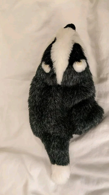 VINTAGE 1980S FLUPPETS Furrytails Badger Hand Glove Puppet Plush Soft ...
