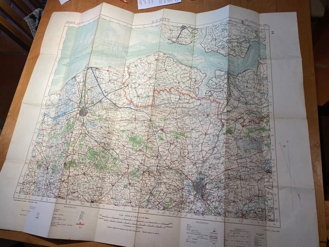 WW1 ERA BRITISH Army General Staff Map of GHENT in Belgium. Original ...