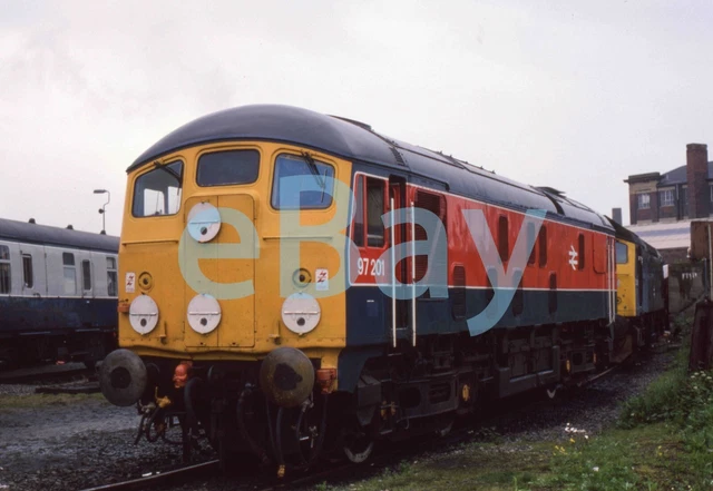 35MM RAILWAY SLIDE of Class 97 97201 @ Coalville Copyright to Buyer £4. ...