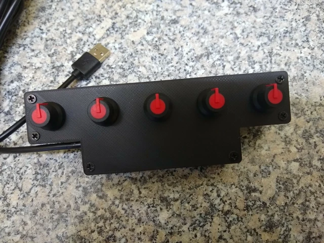 10 FUNCTION 3D Printed Rotary Encoder button Box for PC racing / flight ...