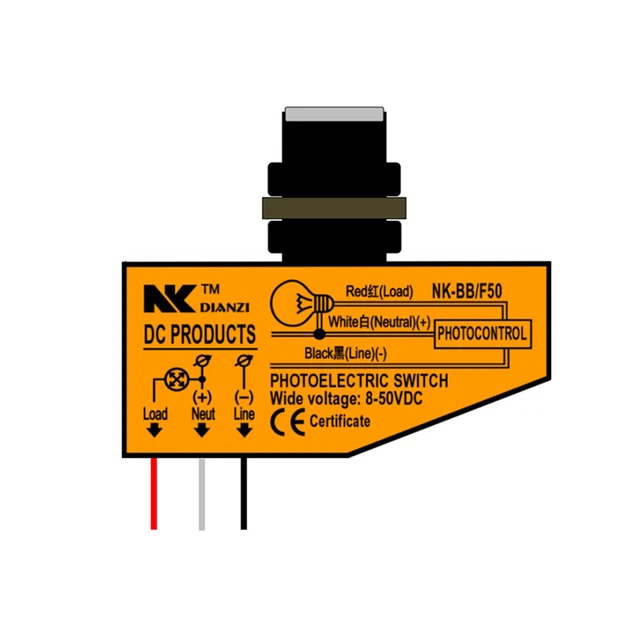 AUTOMATIC LIGHT SENSOR Control Switch DC8-50V Photocell Light Switch ...