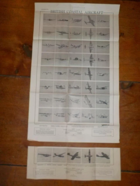 WWII 1940 HMSO Official Wall Chart Of British Coastal Aircraft ...