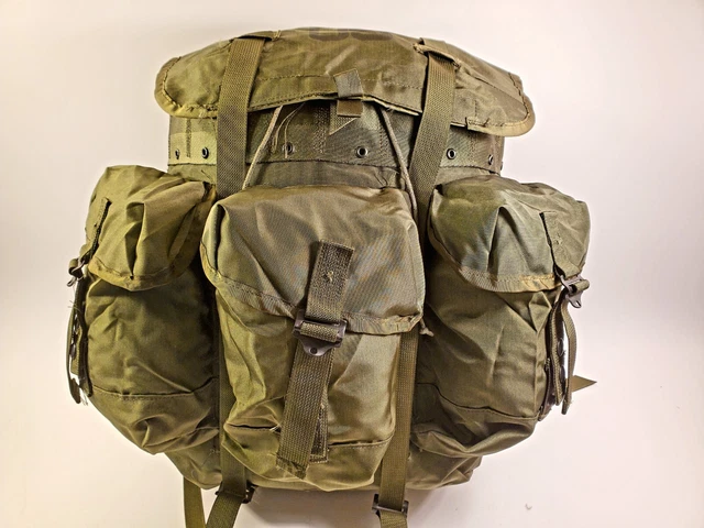 US ARMY MILITARY Field Pack Ruck Combat ALICE Medium LC-1 Backpack OD ...