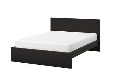 IKEA MALM BED frame Super King back-brown low headboard (frame only) £ ...