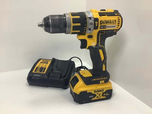 DEWALT DCD795 18V Xr Cordless Brushless Hammer Drill With 5Ah Battery ...