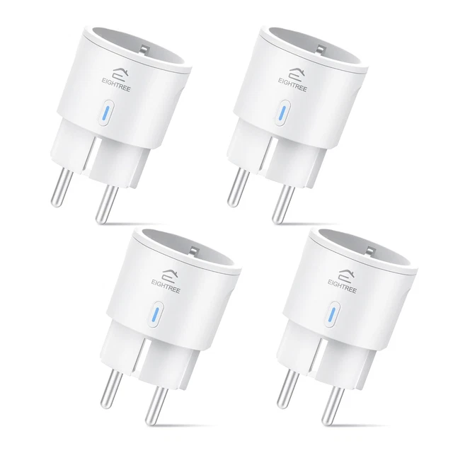EIGHTREE WLAN STECKDOSE 4er Pack Alexa Steuerung Strommessung Timer ...